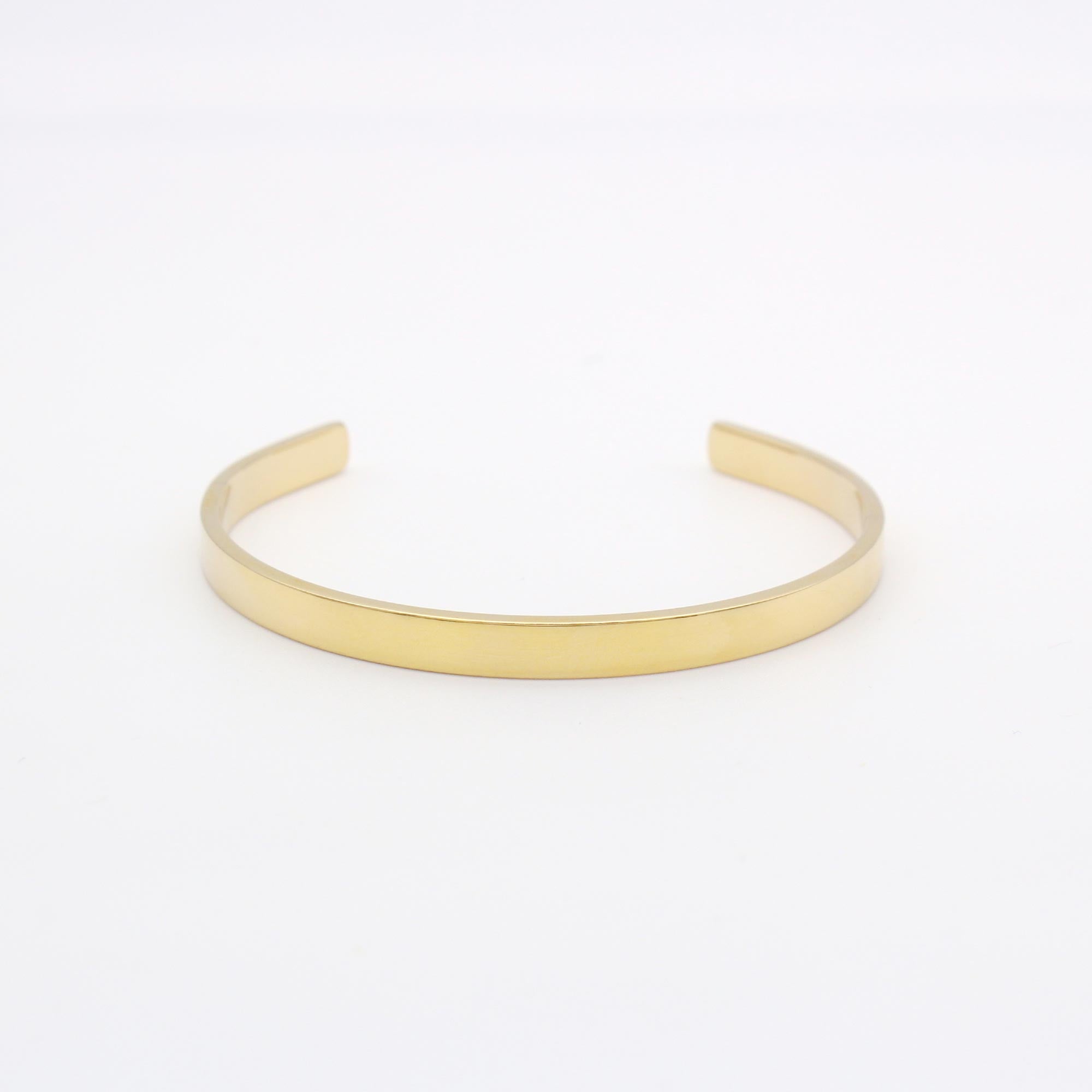 B31 stainless - flat bangle - gold – VAYA CON DIOS